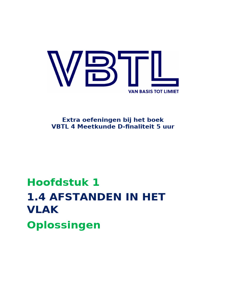 VBTL_4_extra_oefeningen_Afstanden_in_het_vlak_OPL | PDF