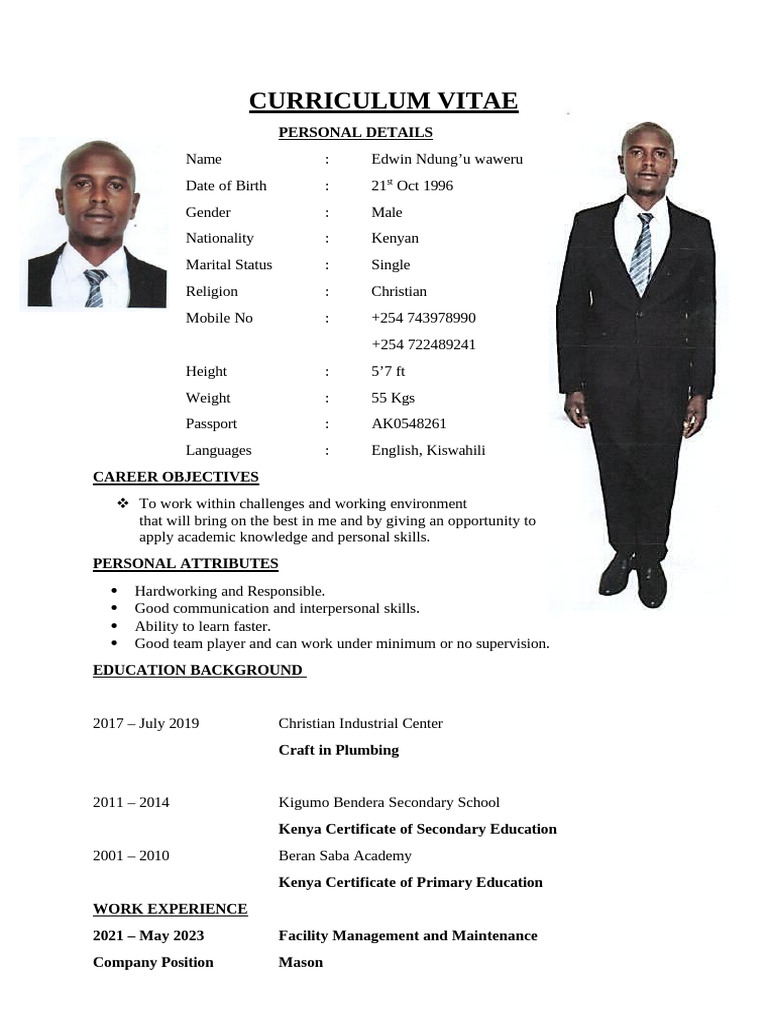 Curriculum Vitae - Edwin | PDF