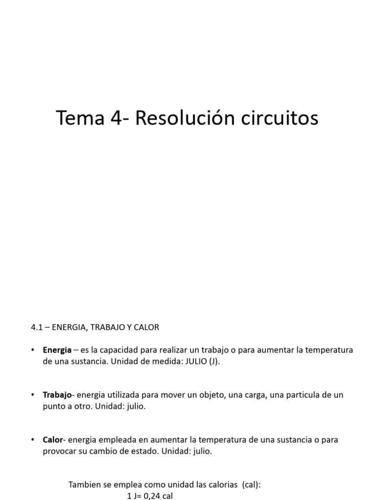 Tema4 - Resolucion Circuitos | PDF