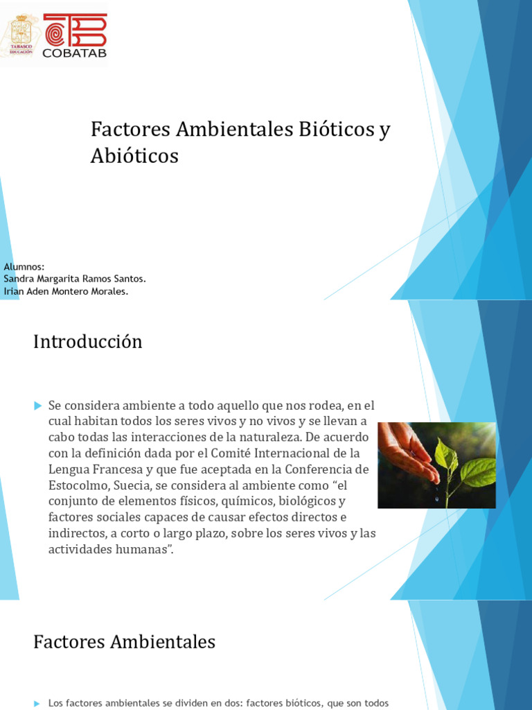 Factores Ambientales Bióticos y Abióticos | PDF | Tierra | Entorno natural