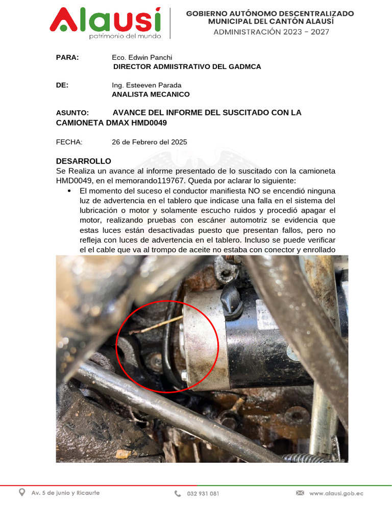 Avance Del Informe Dmax HMD0049 | PDF