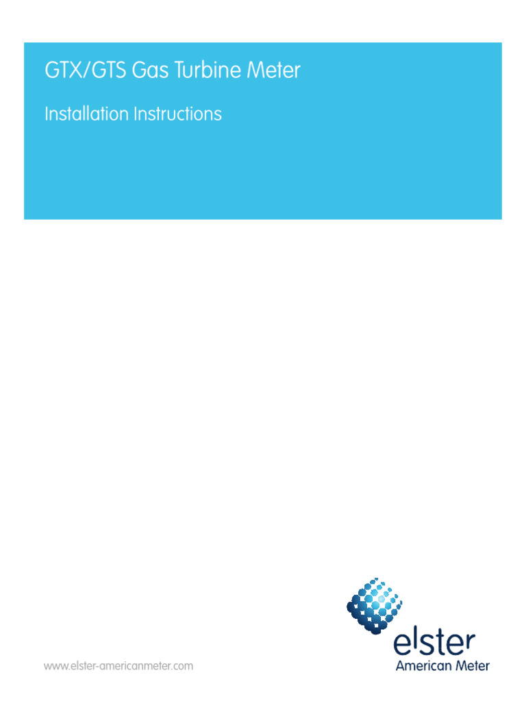 GTS-GTX-Turbine-Install American Meter | PDF | Flow Measurement | Turbine