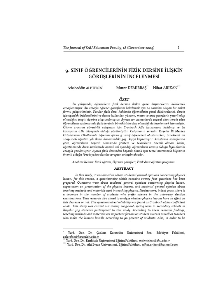 Sinif - Renc - Ler - N - N F - Z - K Ders - Ne - L - K - N G - R - Ler - N - N - Ncelenmes ...