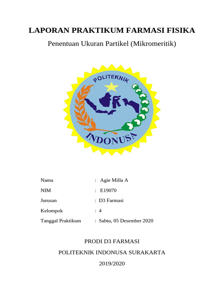 Laporan Praktikum Farmasi Fisika Mikrome | PDF