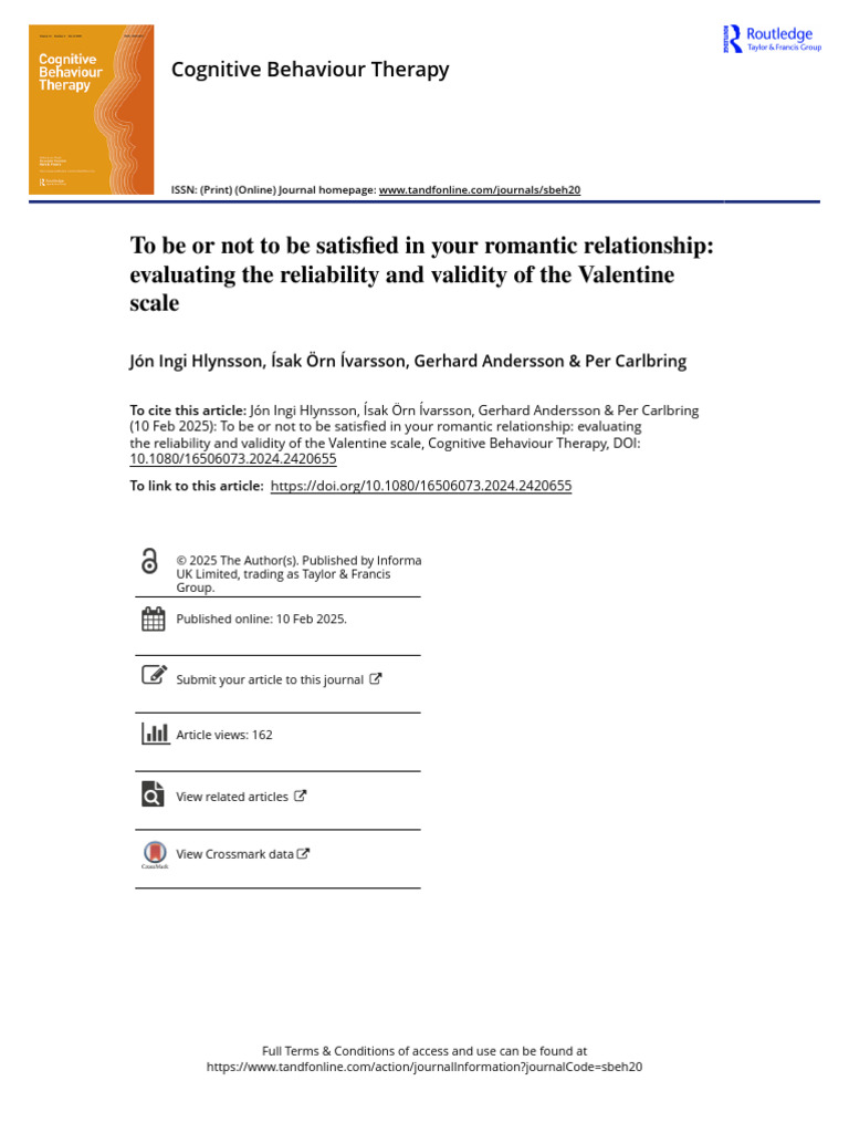 2025 To Be or Not To Be Satisfied in Your Romantic Relationship ...