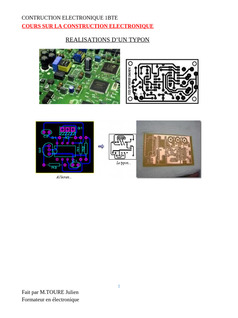 Routage et Typon en Électronique | PDF | Circuit imprimé | Soudage