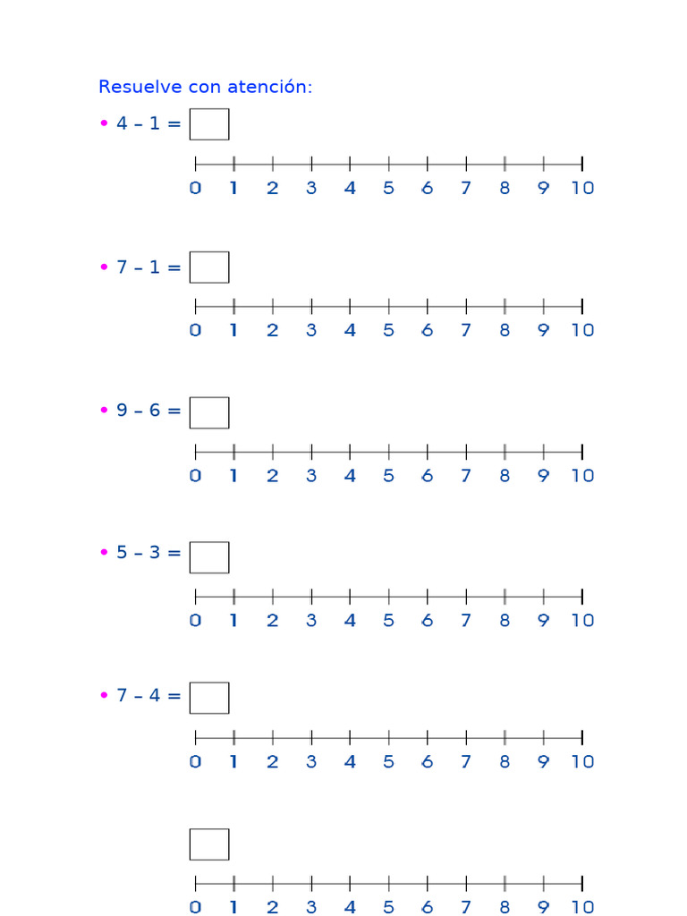 Problemas básicos de resta | PDF