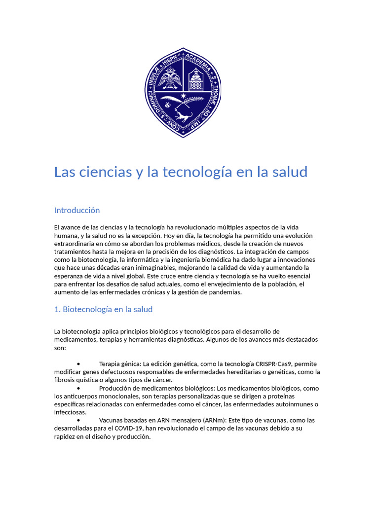 Ciencias y Tecnología en La Salud | PDF | Inteligencia artificial ...