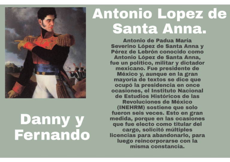 Antonio Lopez de Santa Anna | PDF