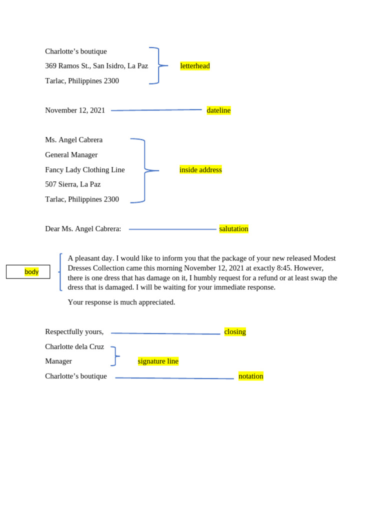 Business-Letter Skeleton | PDF