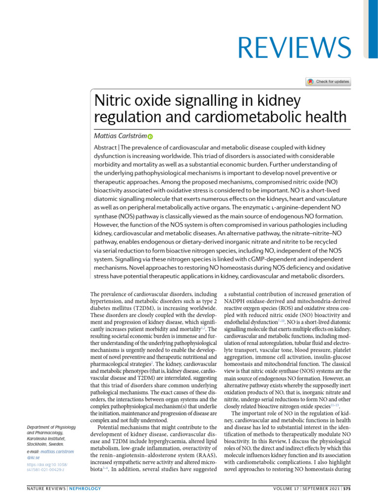2021 Article 429 | PDF | Nitric Oxide Synthase | Nitrate