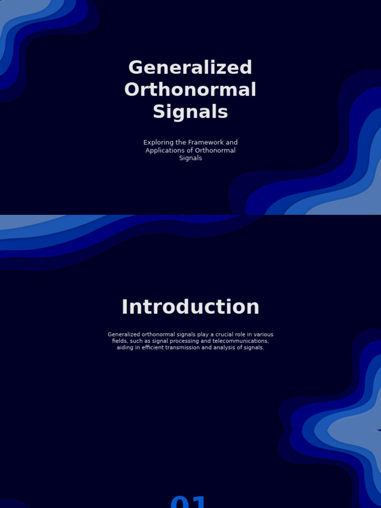 Generalized Orthonormal Signals Overview | PDF | Telecommunications ...