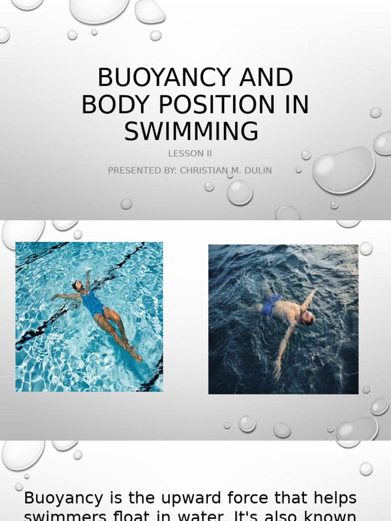 Buoyancy & Body Position in Swimming | PDF
