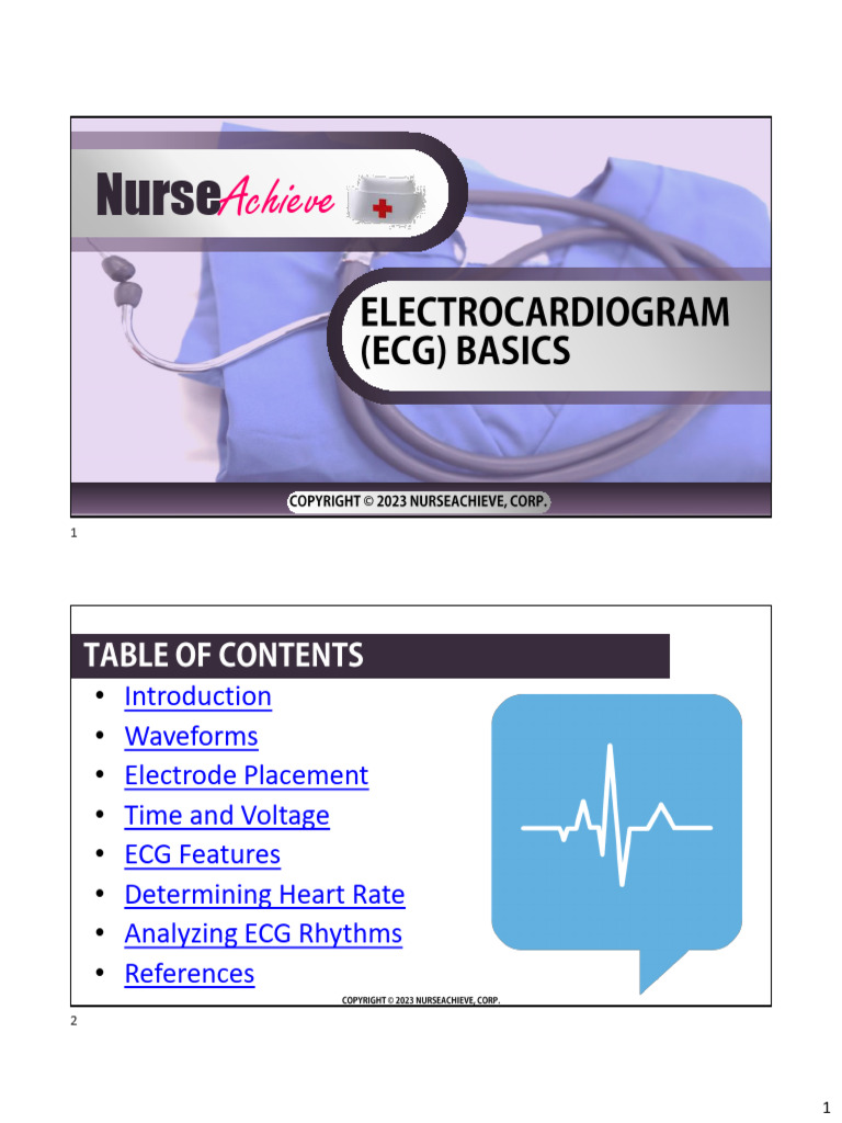 Electrocardiogram Basics | PDF | Electrocardiography | Circulatory System