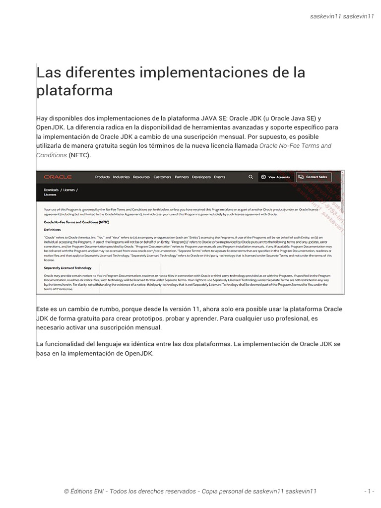 Diferencias entre Oracle JDK y OpenJDK | PDF