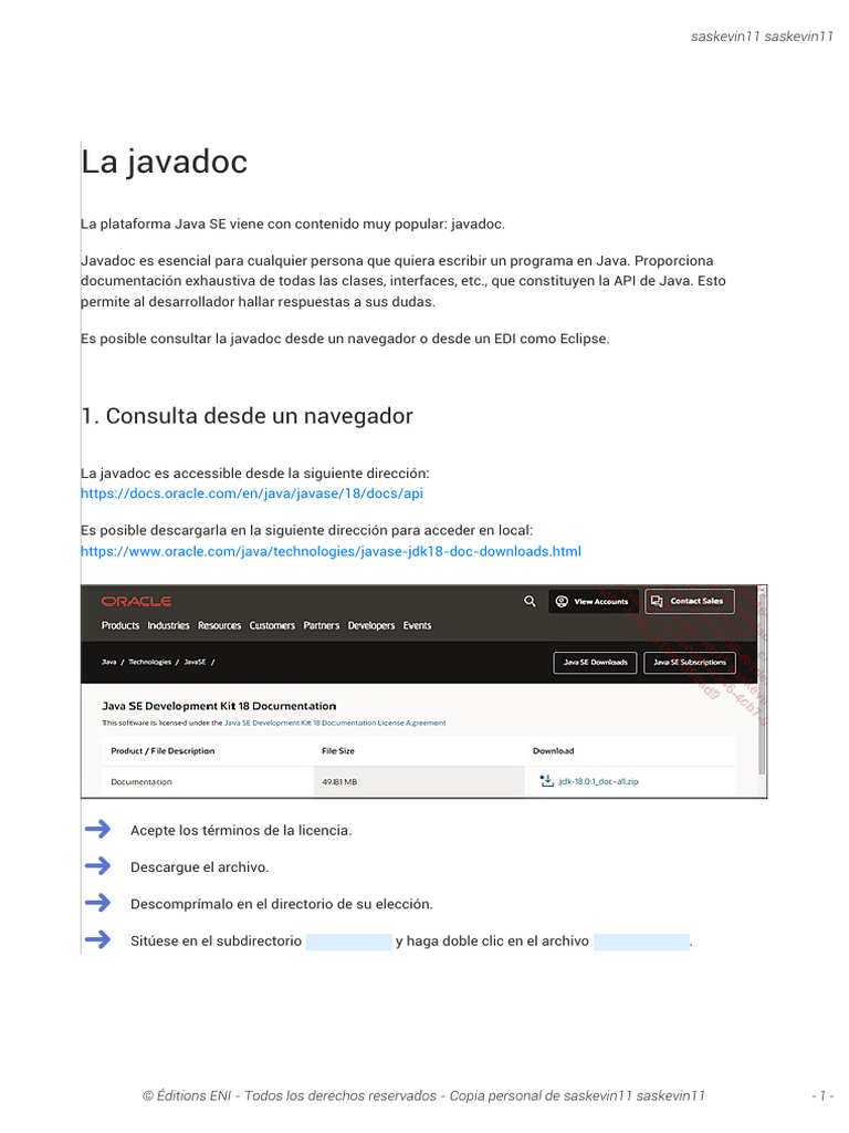 7 - La Javadoc | PDF | Java (lenguaje de programación) | Informática
