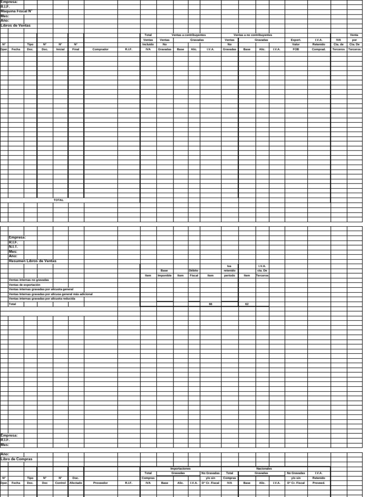 Formatos Libro de Venta y Compra 2020 | PDF | Impuesto al valor agregado | Dinero