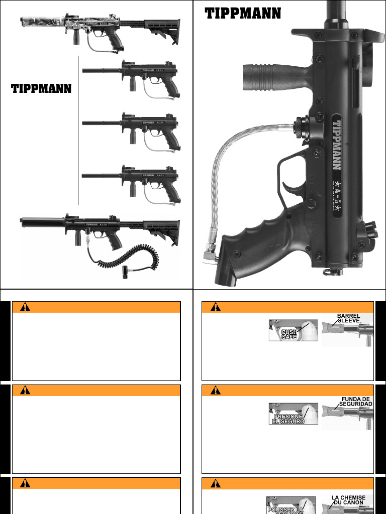 650 Tippmann Tippmann A-5 Marker Manual ENG | PDF | Trigger (Firearms) | Ballistics