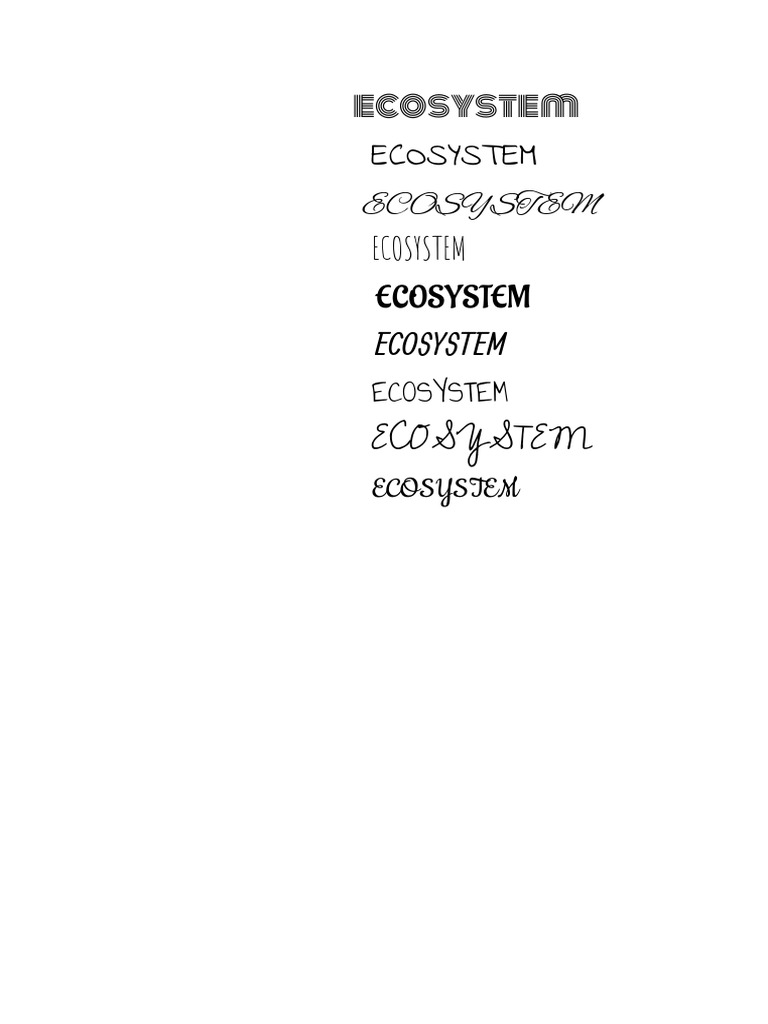 Ecosystem | PDF