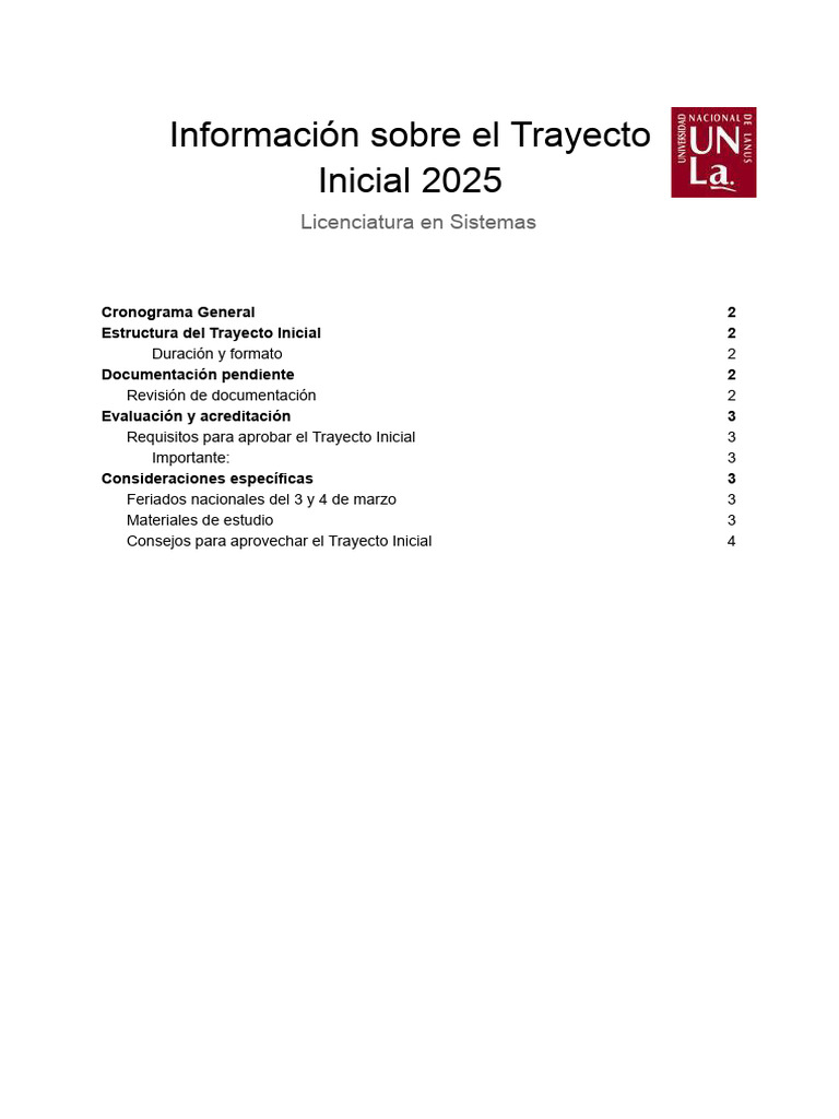 Trayecto Inicial 2025: Guía Completa | PDF