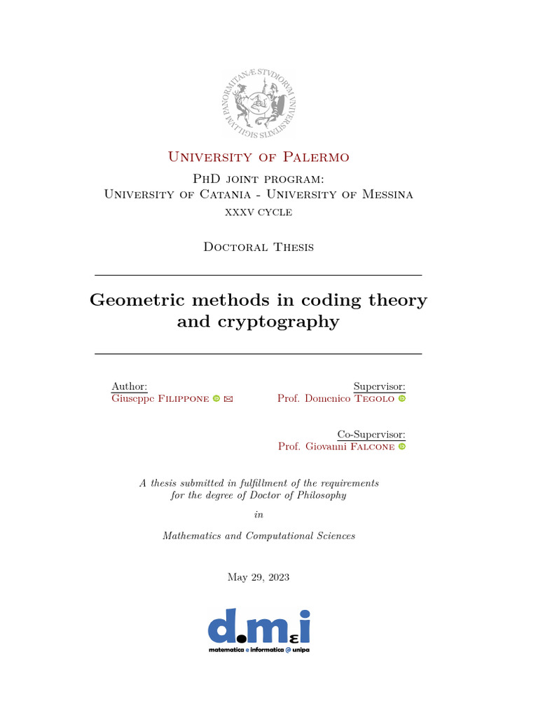 Thesis | PDF | Algebra | Geometry