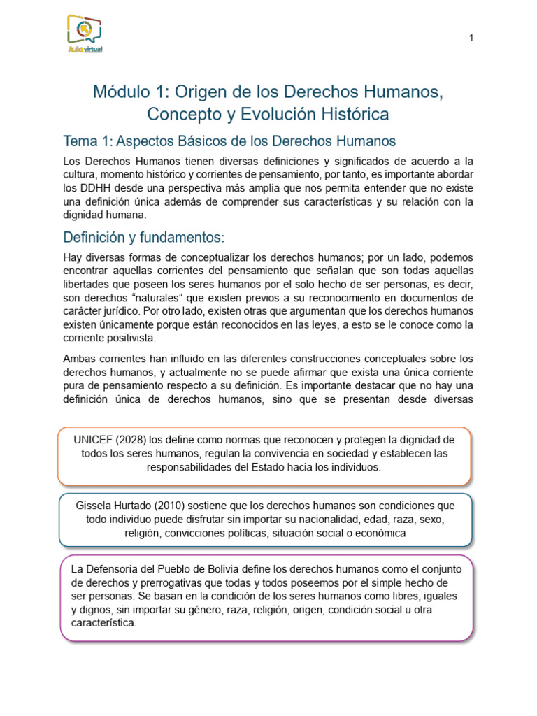 Tema 1 Aspectos Básicos de Los Derechos Humanos | PDF | Derechos humanos | Derechos