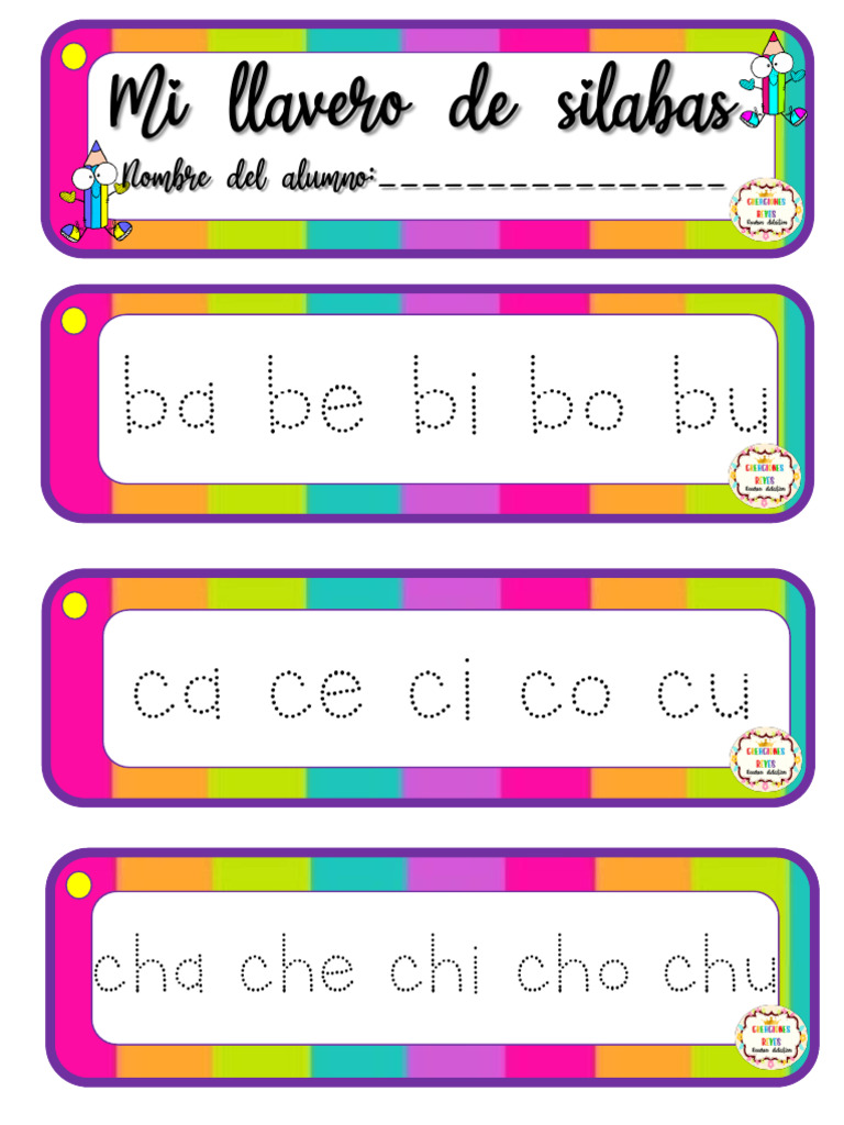 Mi Llavero de Silabas | PDF