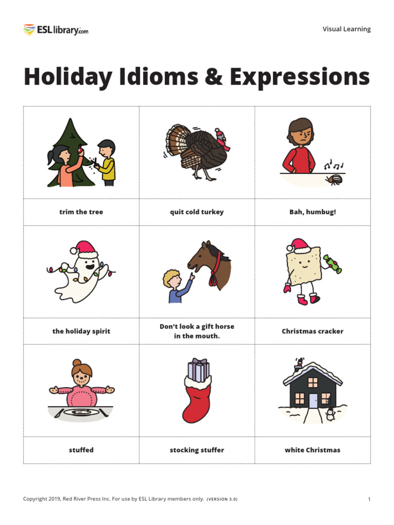 107 - Holiday Idioms and Expressions - US | PDF | Christmas | December ...