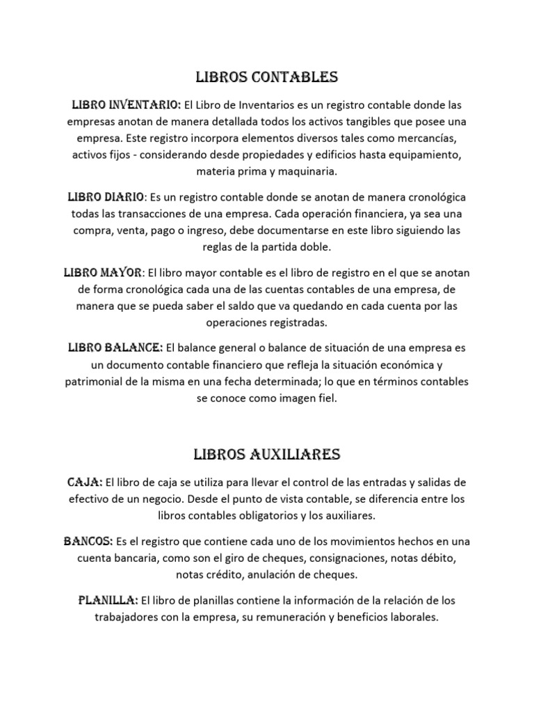 Libros Contables | PDF | Contabilidad | Negocios económicos