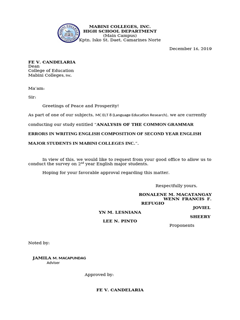 sampleLETTER TO CONDUCT A STUDY | PDF