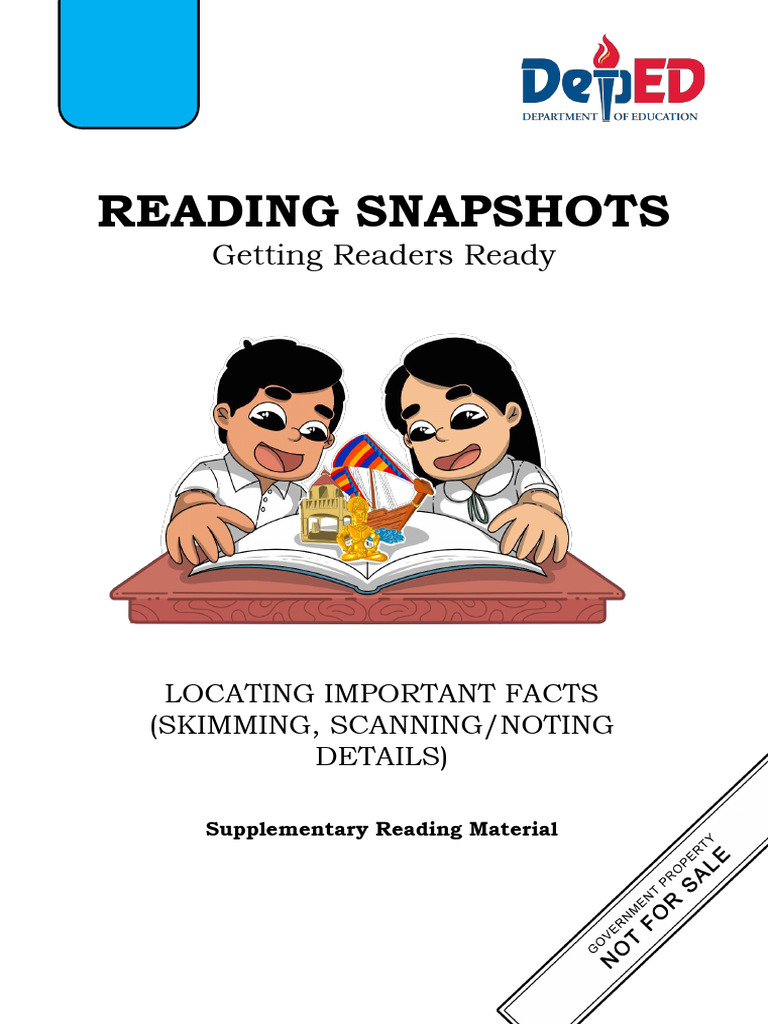RSSRM - G7 - Lesson 3 - Locating Important Facts - V1 | PDF | Speed Reading | Reading Comprehension