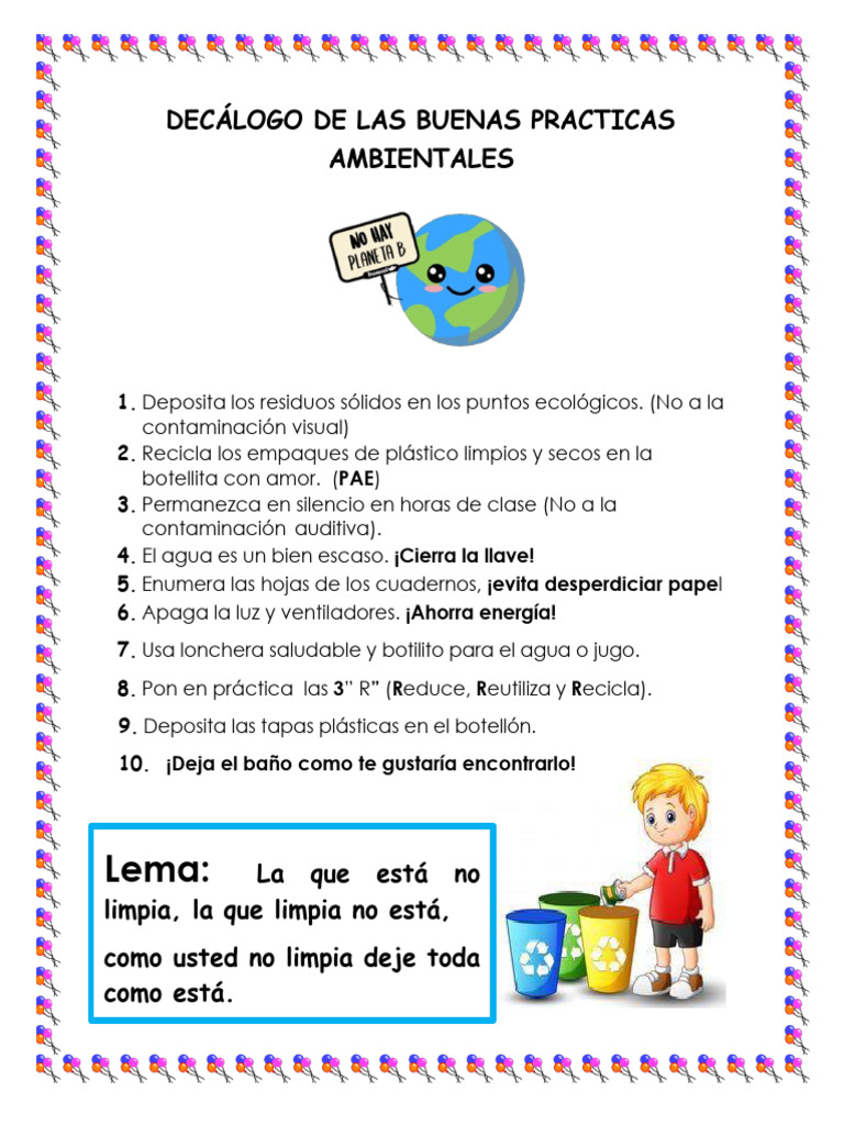 Decálogo De Buenas Prácticas Ambientales Pdf