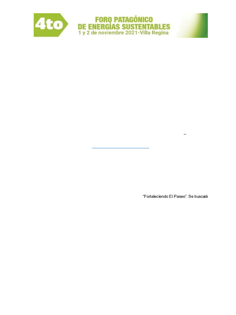 4to Foro Patagónico de Energías Sustentables | PDF | Mujer | Sociedad