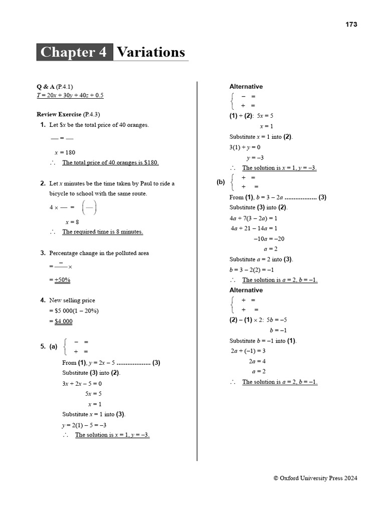 Chapter 4: Variations and Solutions | PDF | Discrete Mathematics
