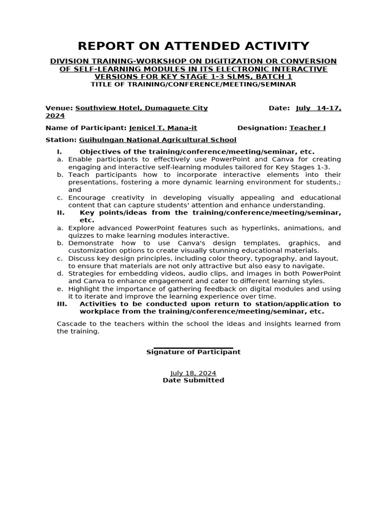 NARRATIVE REPORT Digitization | PDF