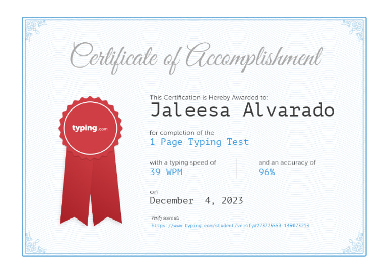 1-Page Typing Test 1204 | PDF