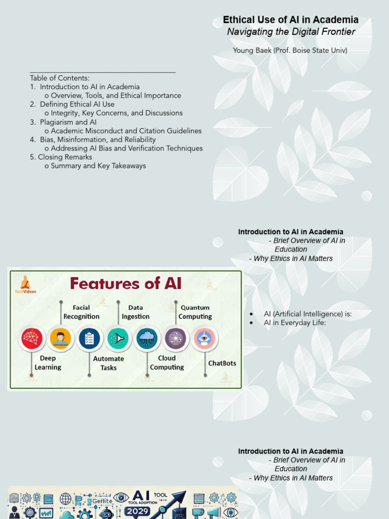 Ethical Use of AI in Academia For Youth Union HCMUE | PDF | Artificial ...