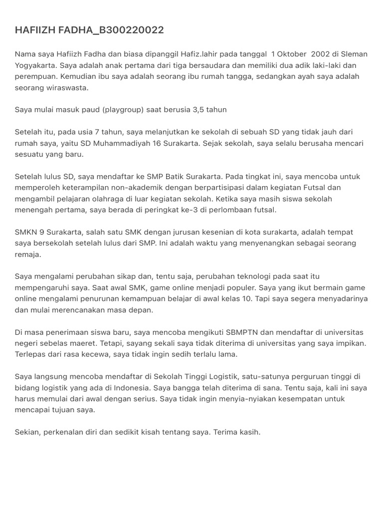 Hafiizh Fadha - B300220022 | PDF