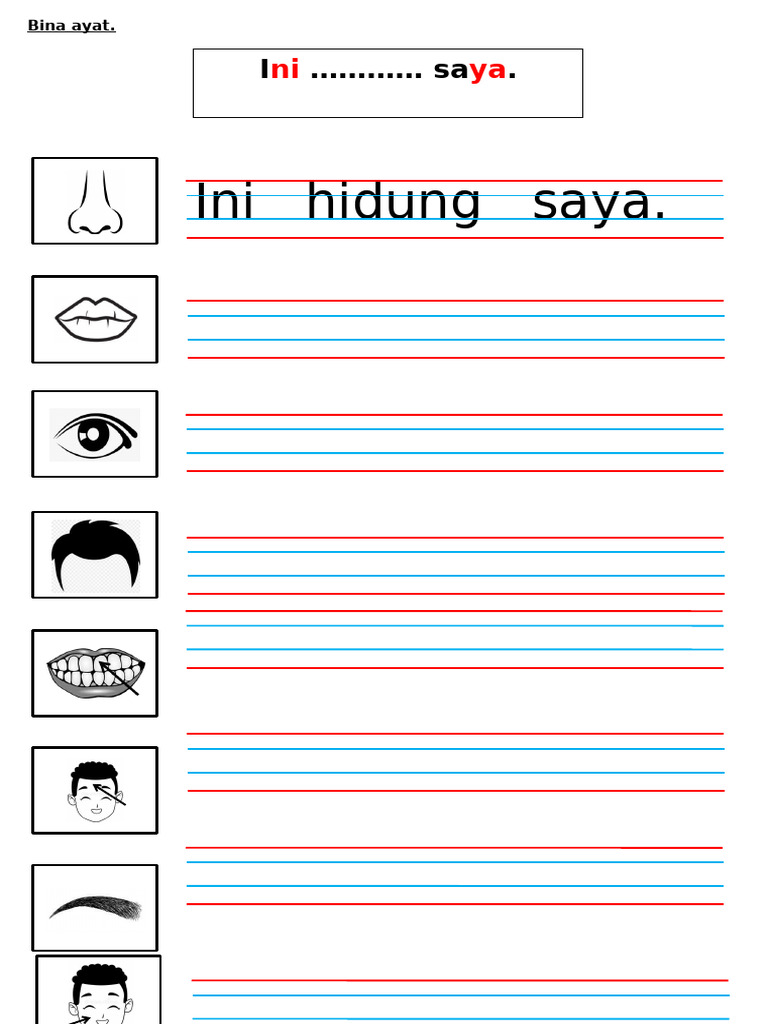 1 Latihan 6 Tahun - Bina Ayat Ringkas | PDF