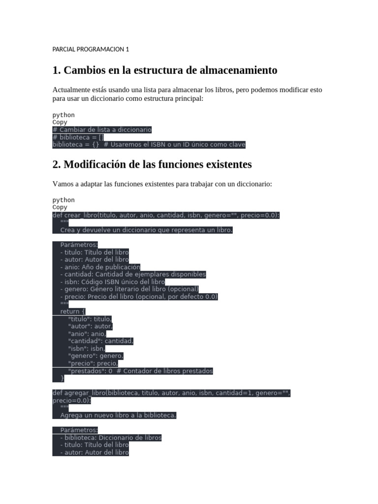PARCIAL PROGRAMACION 1 | PDF | Python (lenguaje de programación ...