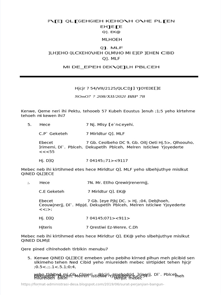 PDF Surat Perjanjian Bot | PDF