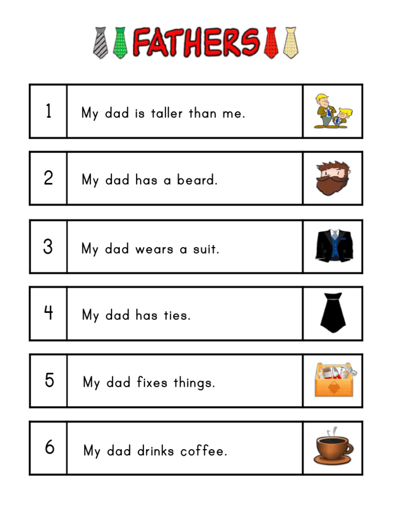 Fathers - Day - Reading - Practice | PDF