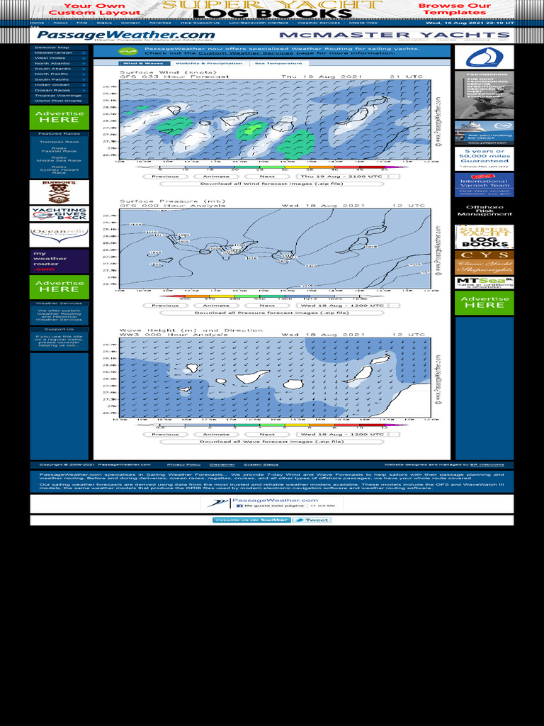 Sailing Weather - Marine Weather Forecasts For Sailors and Adventurers ...