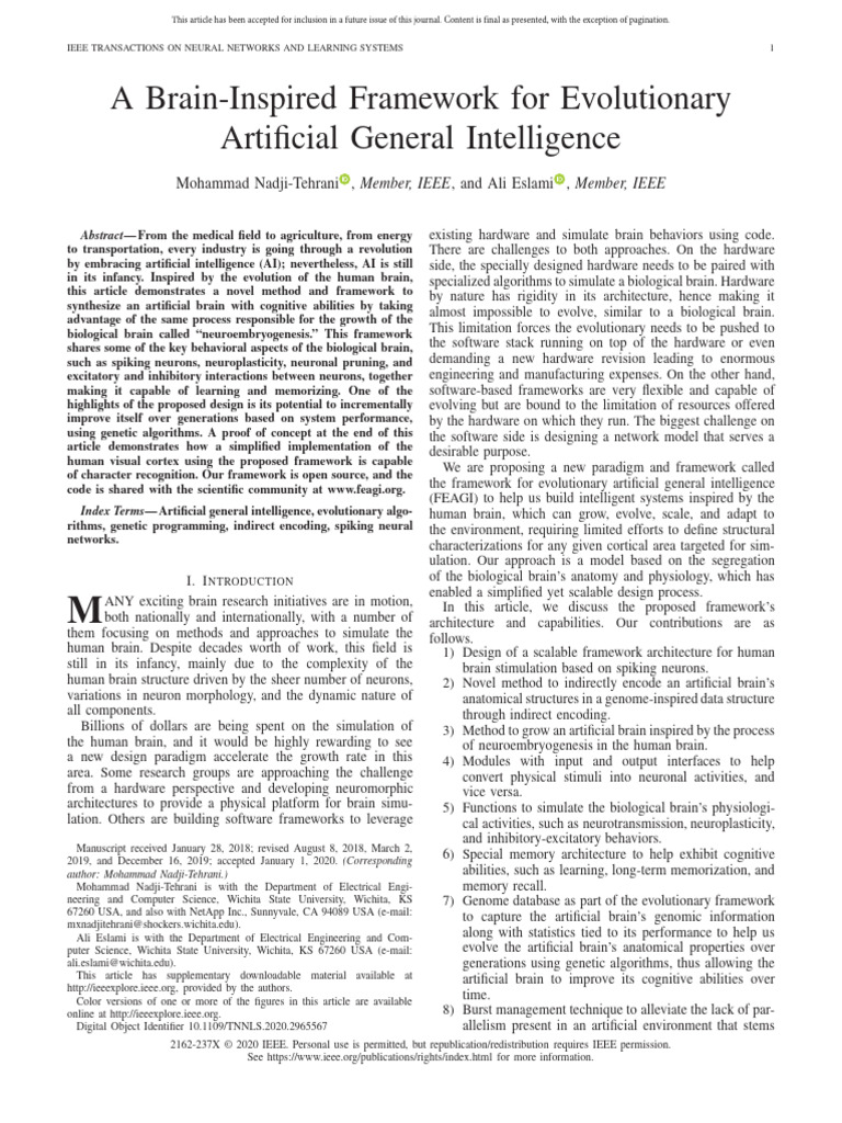 Brain-Inspired AI Framework | PDF | Chemical Synapse | Brain