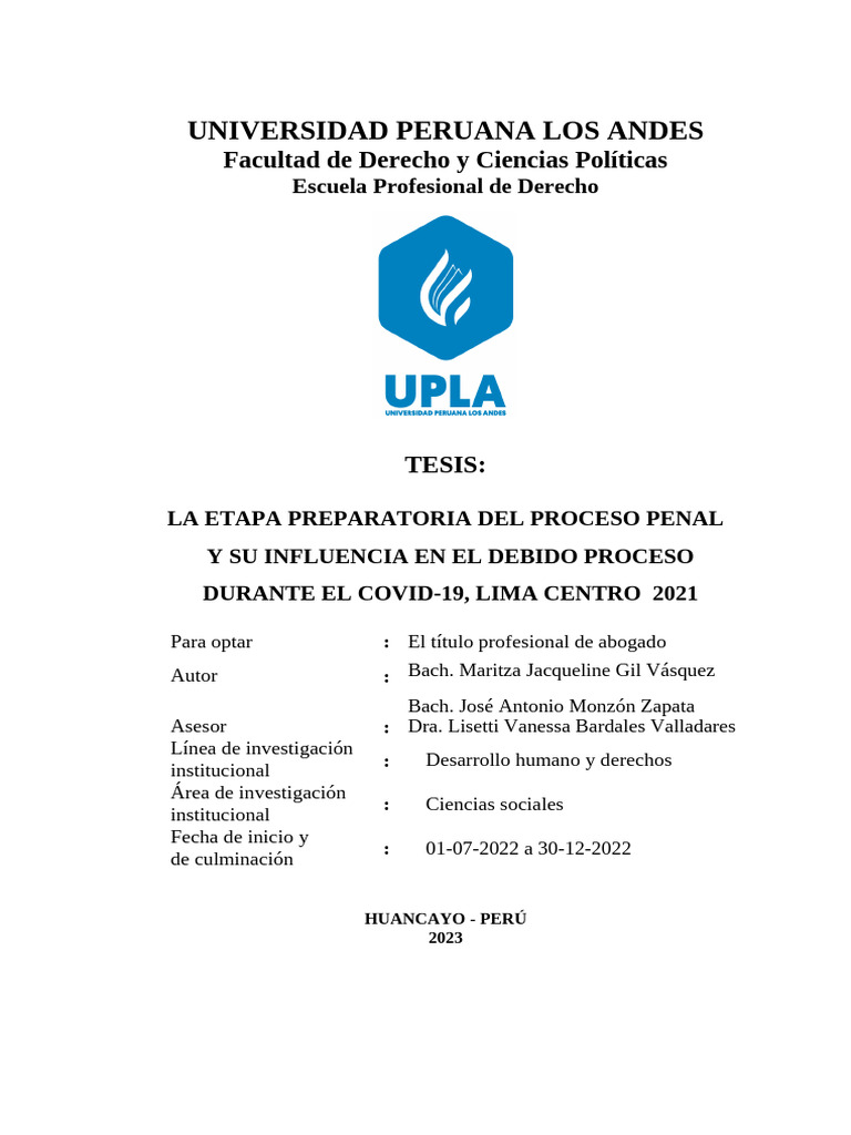 Subsana Tesis - Gil & Monzon Zapata Último (1) .2 | PDF | Debido al ...