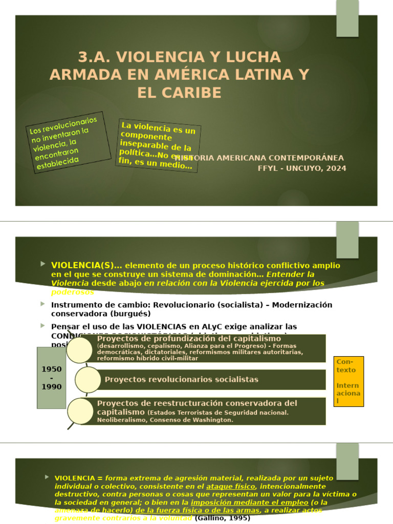 3.A. Violencia y Lucha Armada - 60s y 70s | PDF | Violencia | Guerra de ...