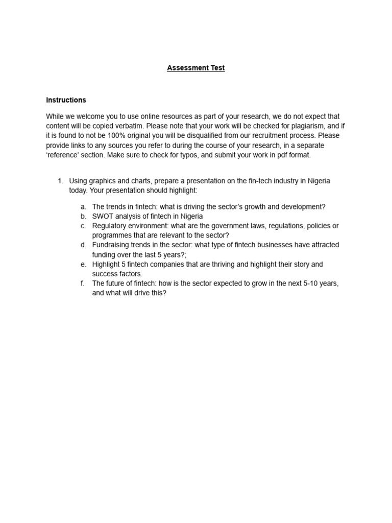 Assessment Test 1 | PDF