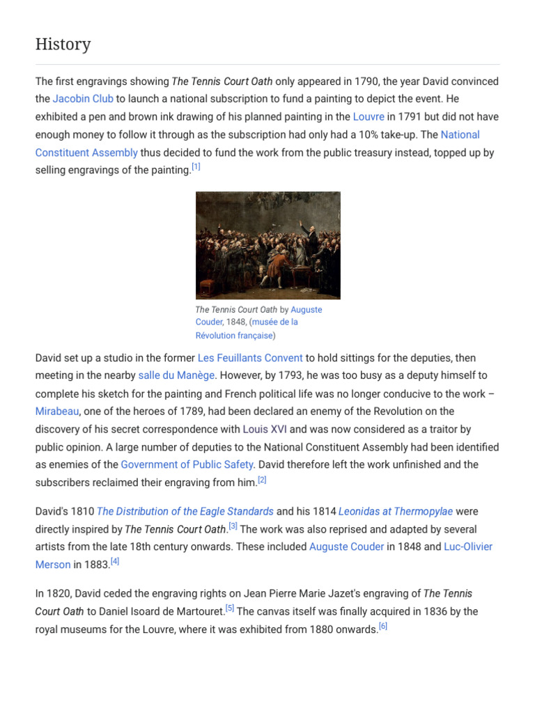 David's Tennis Court Oath History | PDF | Atlantic Revolutions | Works ...