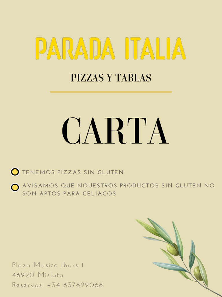 Auténtica Cocina Italiana en Mislata | PDF | ensalada | Alimentos