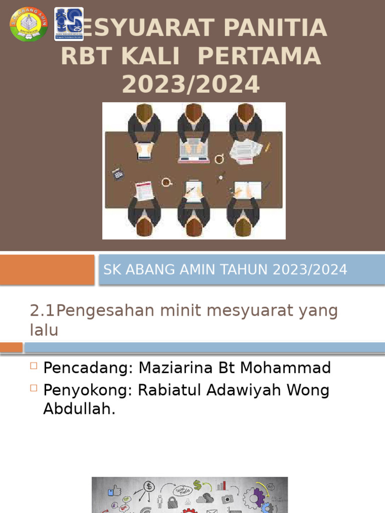 Mesyuarat PANITIA RBT Ke 1 2023 | PDF